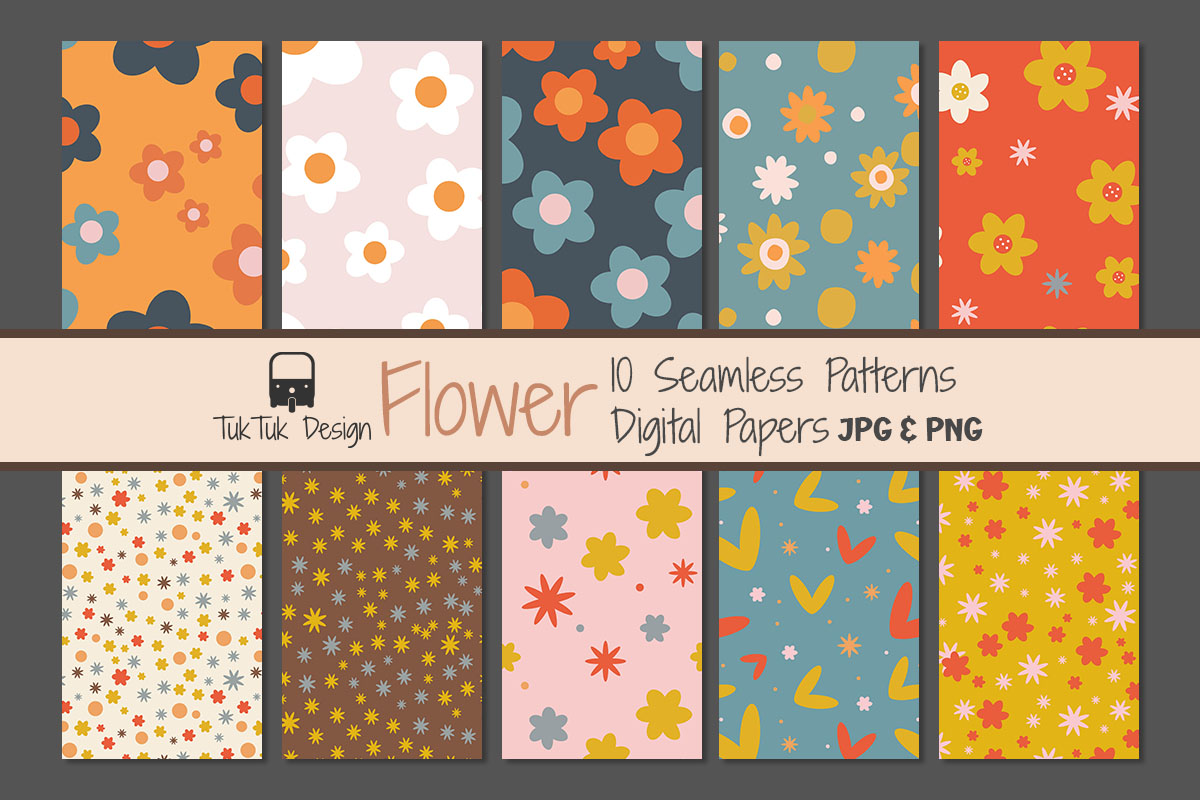 Seamless Flower Pattern - WJDesignx